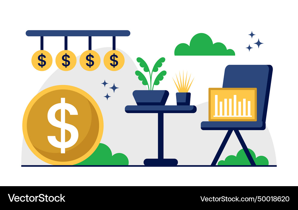 Investment finance flat Royalty Free Vector Image
