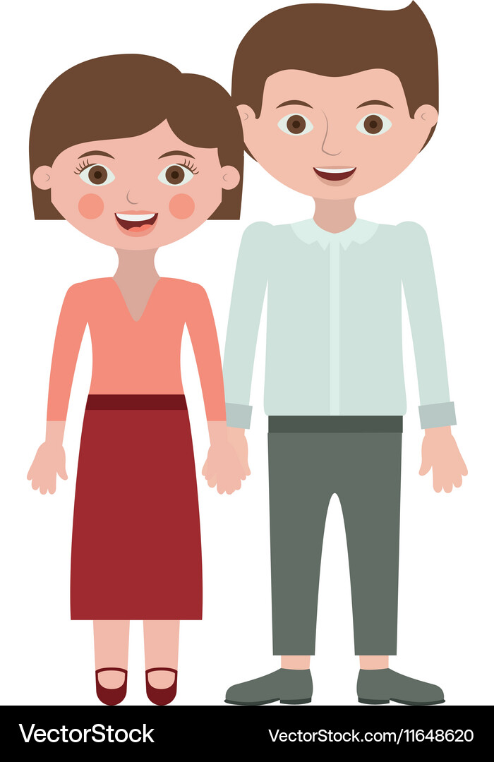 Isolated couple cartoon design Royalty Free Vector Image