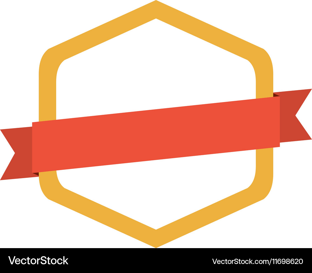 Isolated decoration frame with ribbon design Vector Image