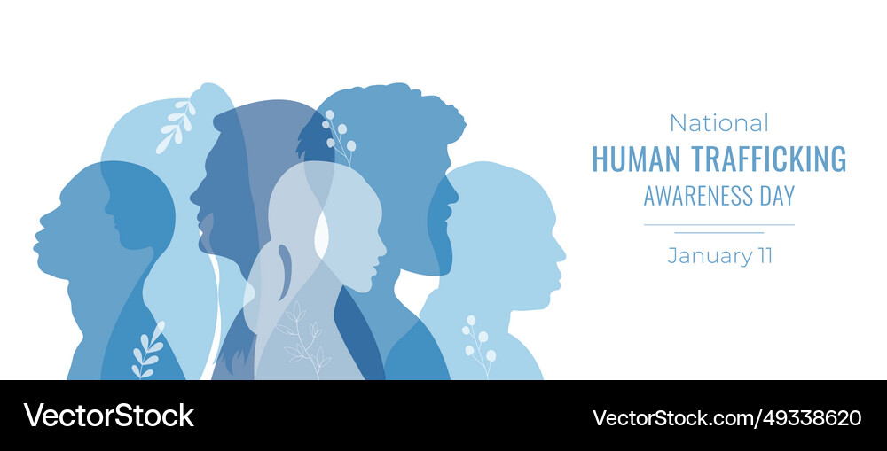 National human trafficking awareness day3 Vector Image