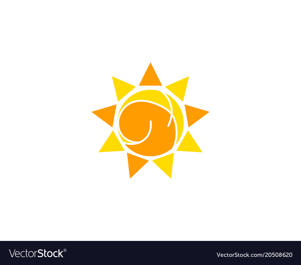 Sun logo Royalty Free Vector Image - VectorStock
