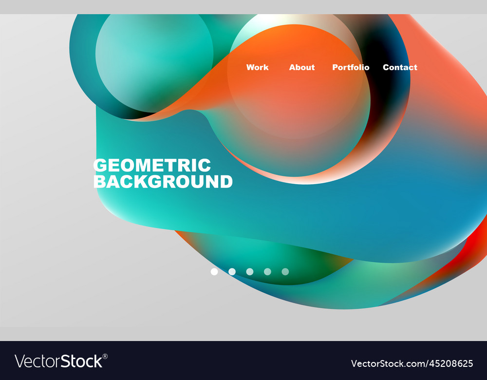 Abstract liquid background for your landing page Vector Image