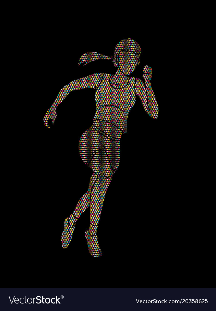 Athlete runner a woman running Royalty Free Vector Image