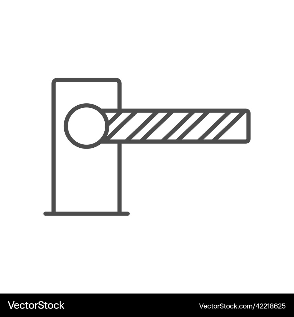 Automatic car barrier icon line glyph and filled Vector Image