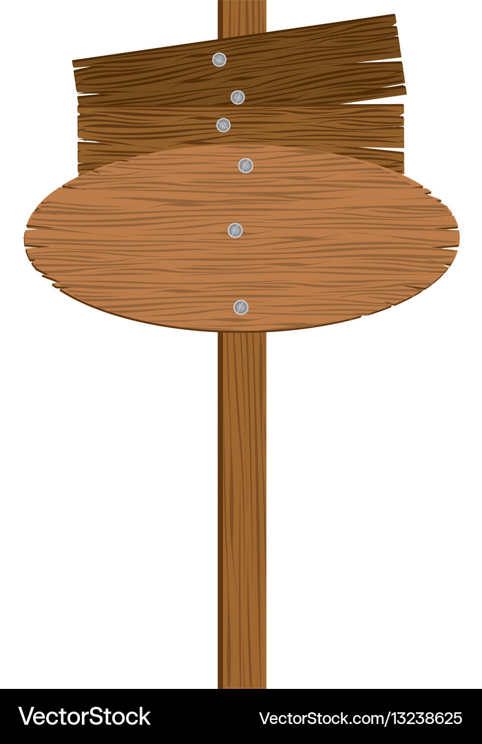 Brown wood sign icon image Royalty Free Vector Image