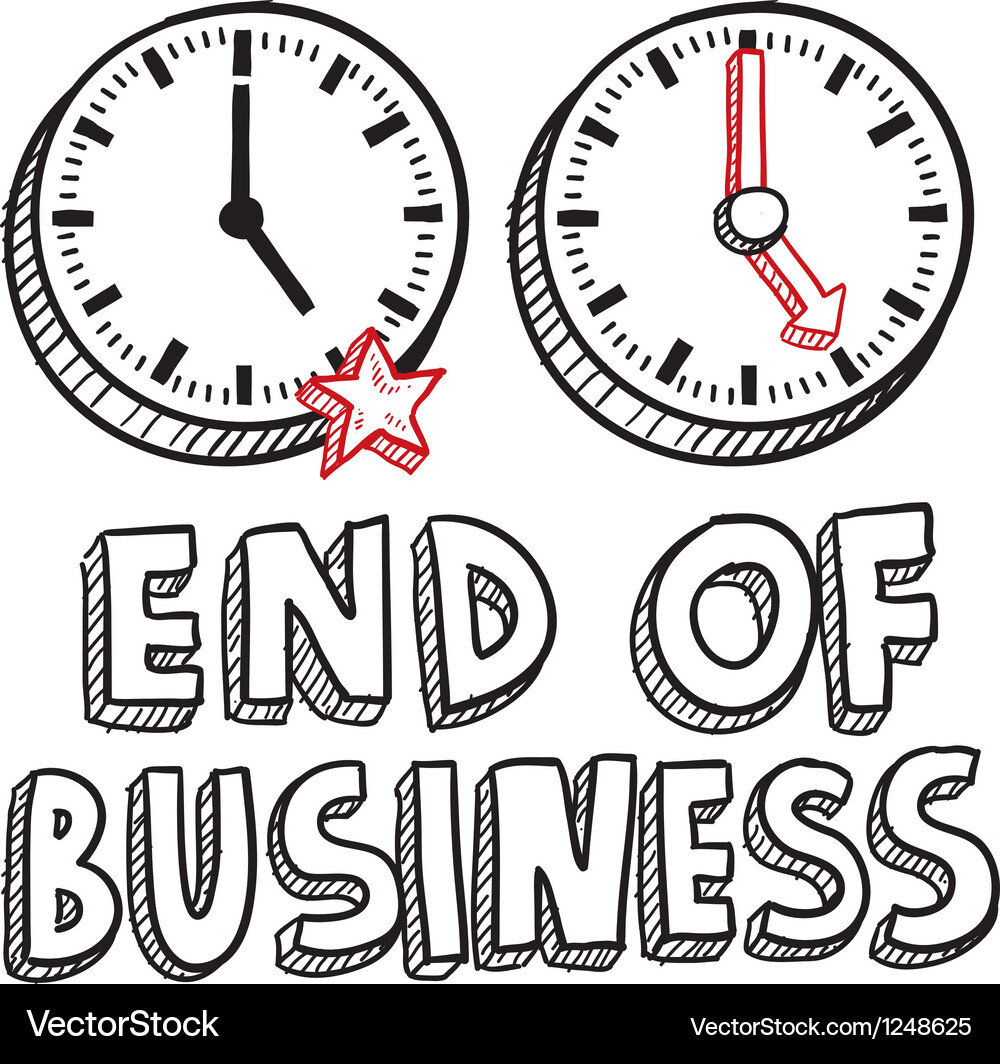 End of business Royalty Free Vector Image - VectorStock