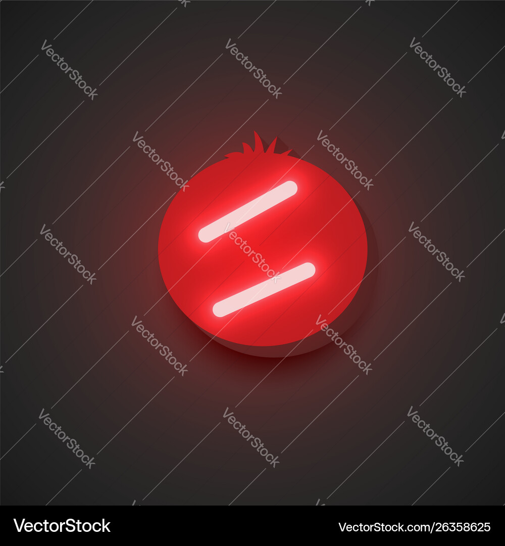 Realistic neon fruits Royalty Free Vector Image