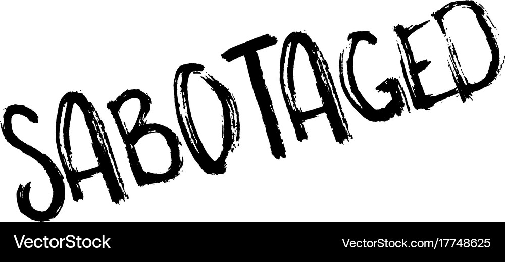 Sabotaged rubber stamp Royalty Free Vector Image
