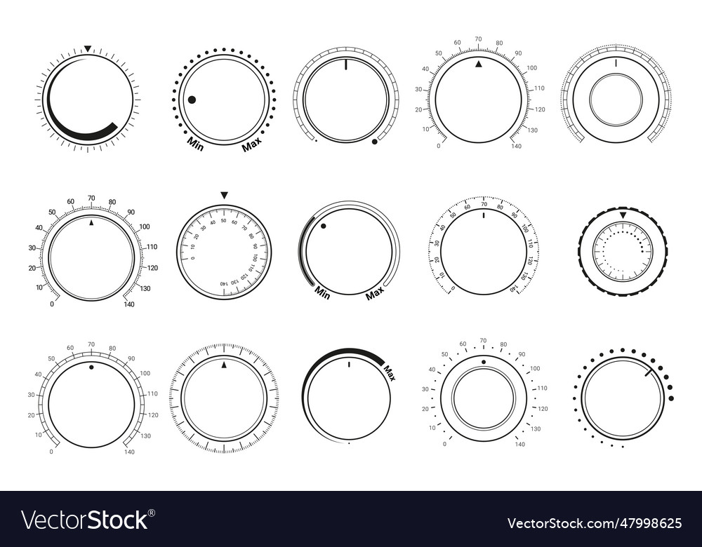 Sound controller interface circle button volume Vector Image