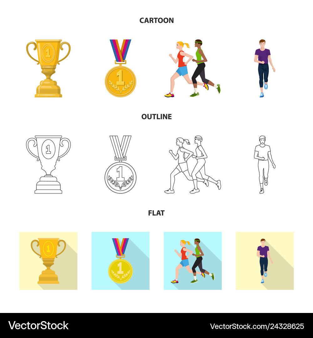 Sport and winner symbol Royalty Free Vector Image
