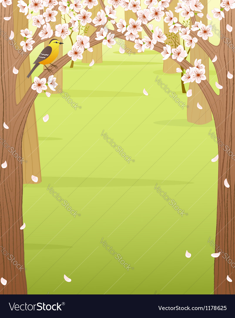 Spring forest Royalty Free Vector Image - VectorStock