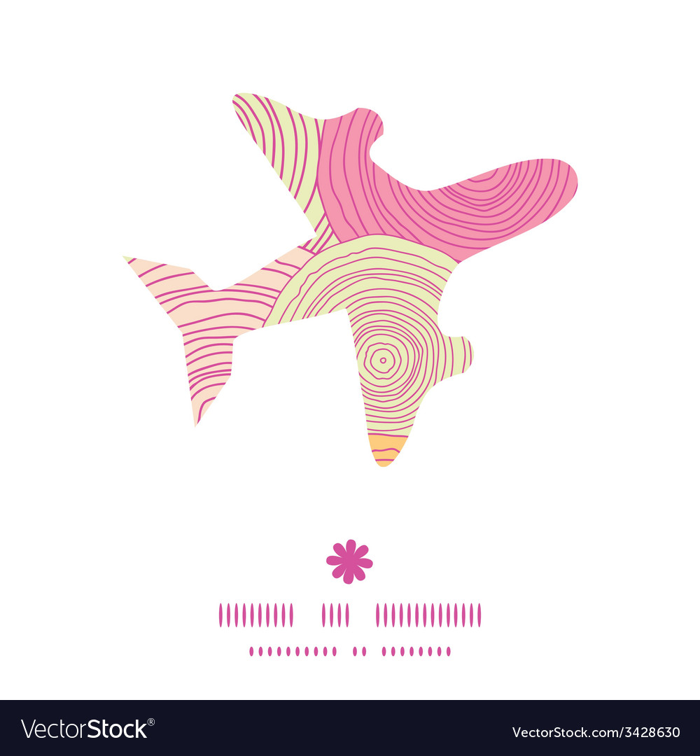 Airplane Doodle Circle Pattern Royalty Free Vector Image