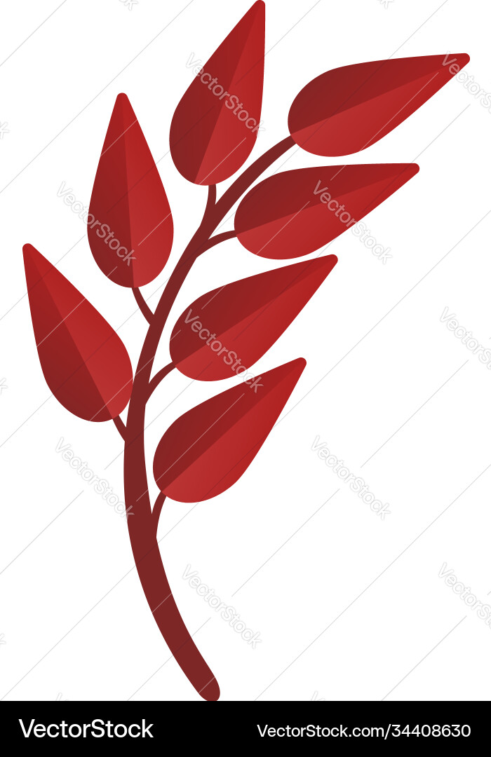 Ash tree leaf icon cartoon style Royalty Free Vector Image