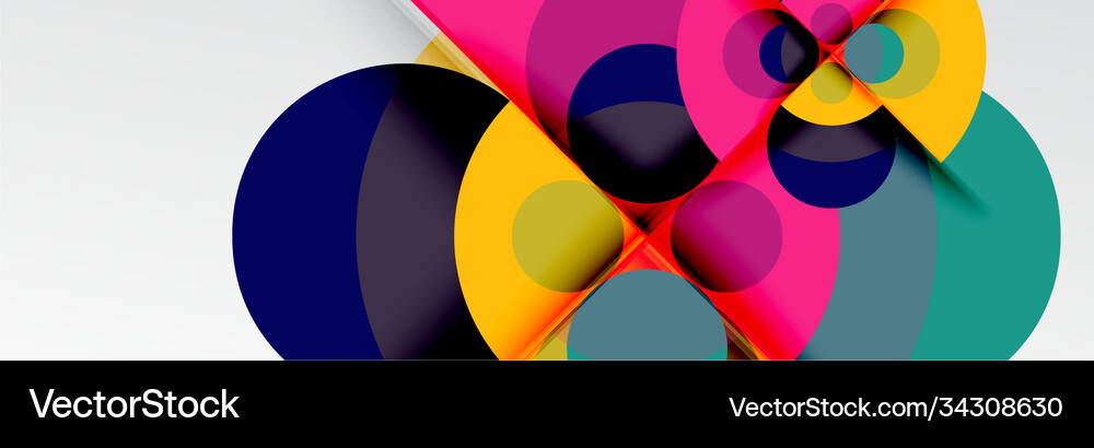 Bright color circles abstract round shapes Vector Image