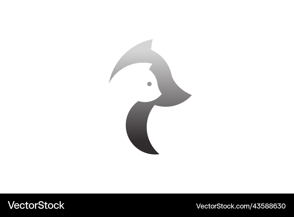 Creative pets dog and cat abstract logo Royalty Free Vector