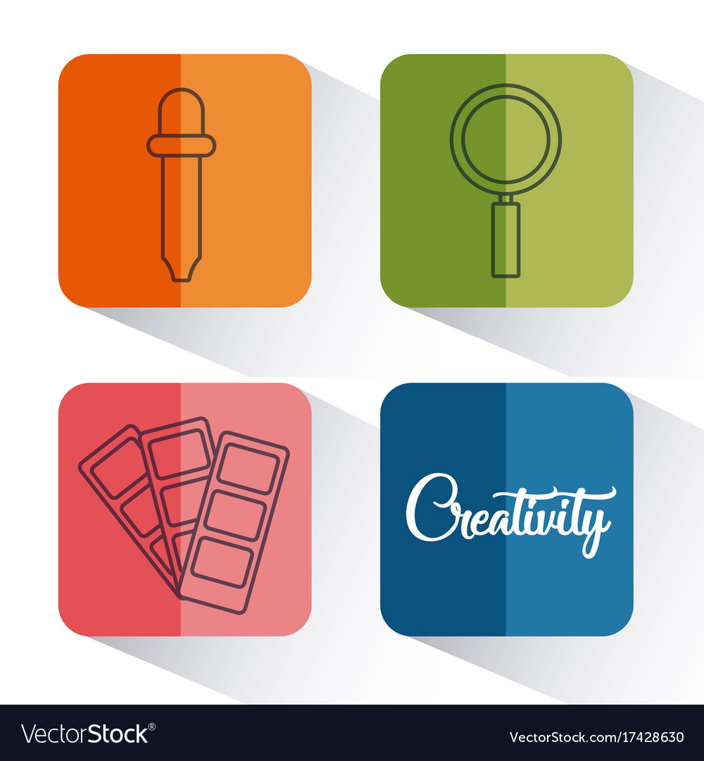 Creativity process design Royalty Free Vector Image