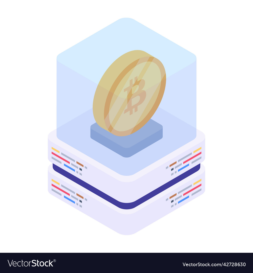 Crypto server Royalty Free Vector Image - VectorStock