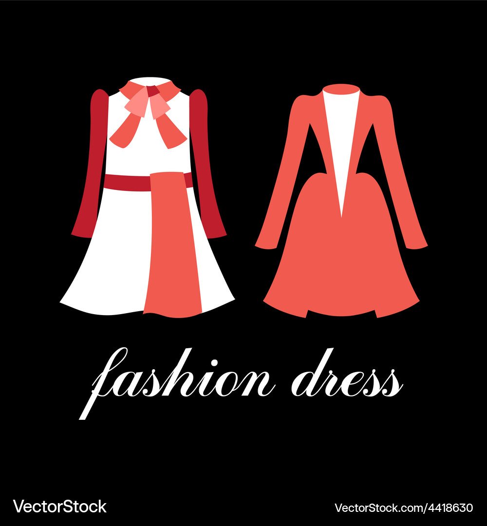 Fashion dress Royalty Free Vector Image - VectorStock