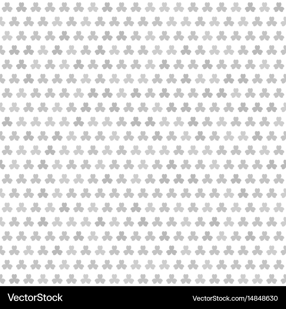 Gray shamrock pattern seamless Royalty Free Vector Image