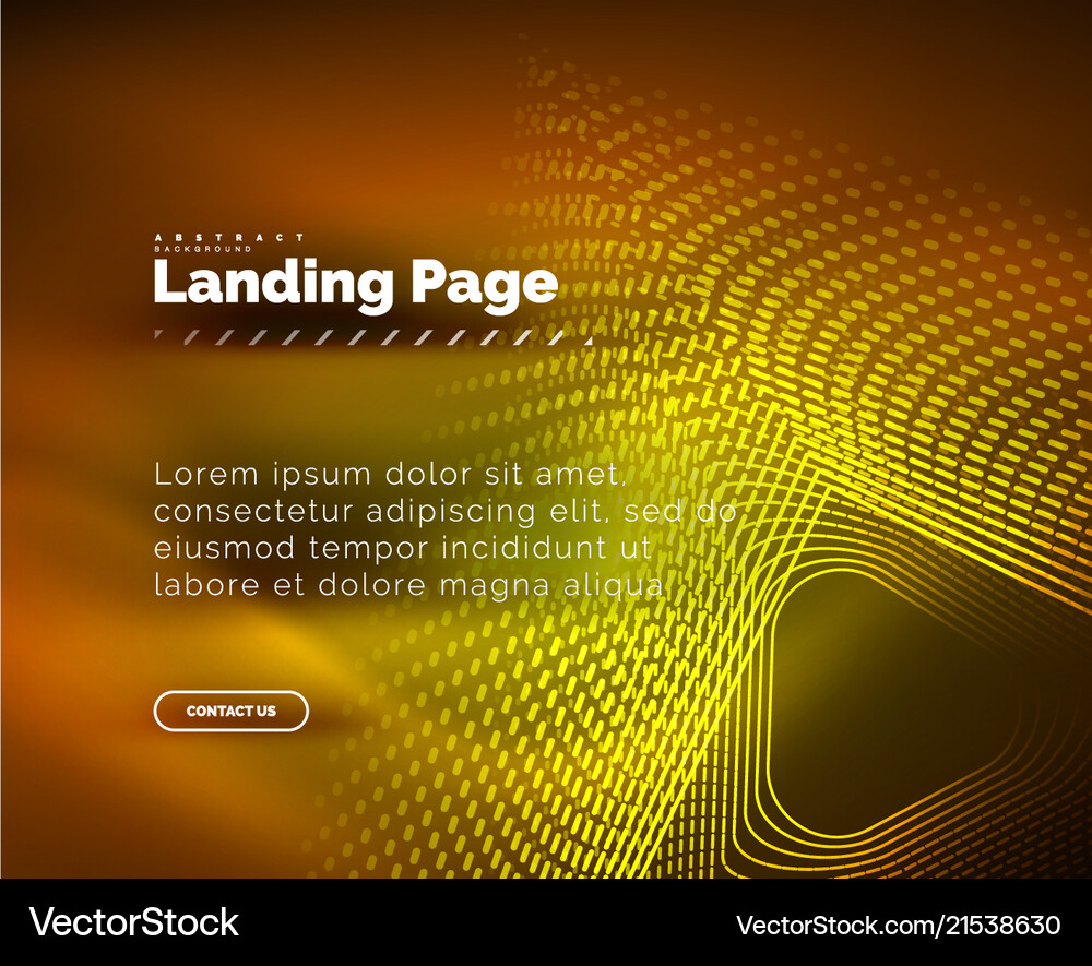 Neon glowing background for landing page Vector Image