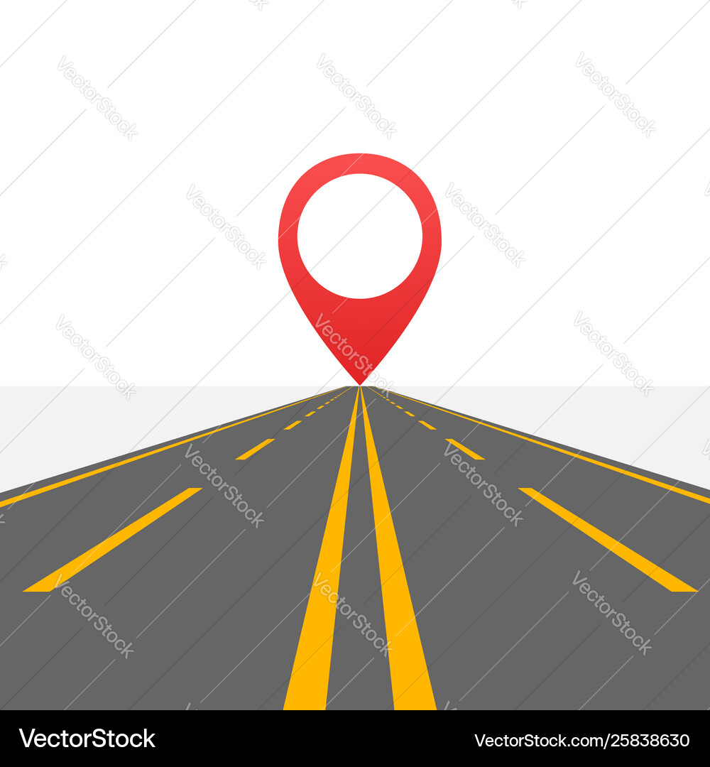 Road to infinity highway in desert Royalty Free Vector Image