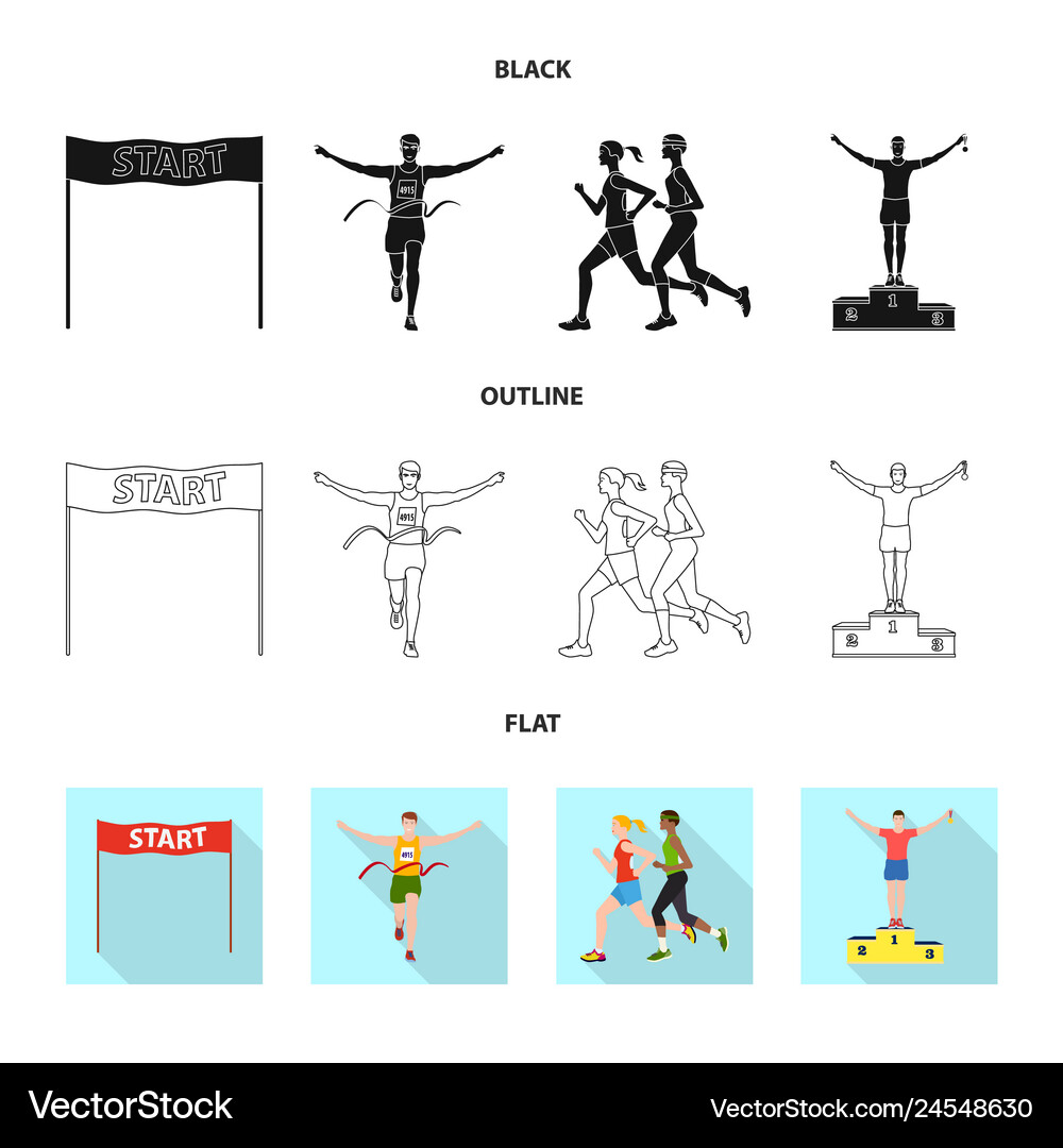 Sport and winner symbol Royalty Free Vector Image