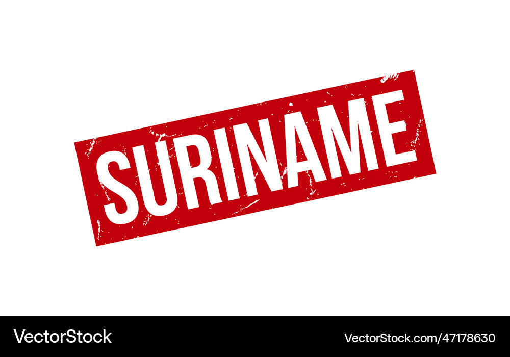 Suriname rubber stamp seal Royalty Free Vector Image