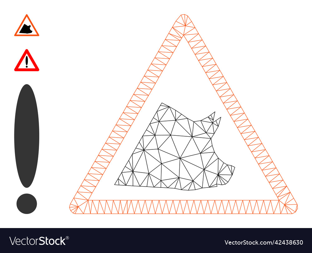 Web Carcass Pork Warning Icon And Bonus Royalty Free Vector