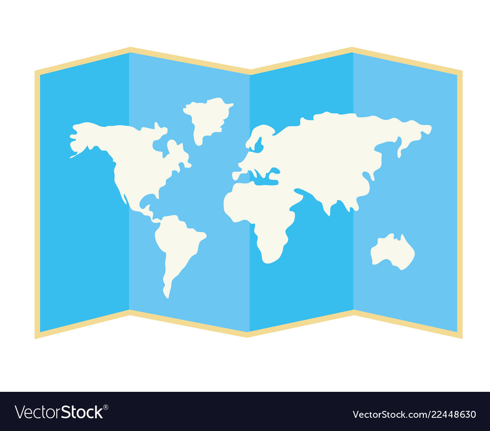 World map and geography Royalty Free Vector Image