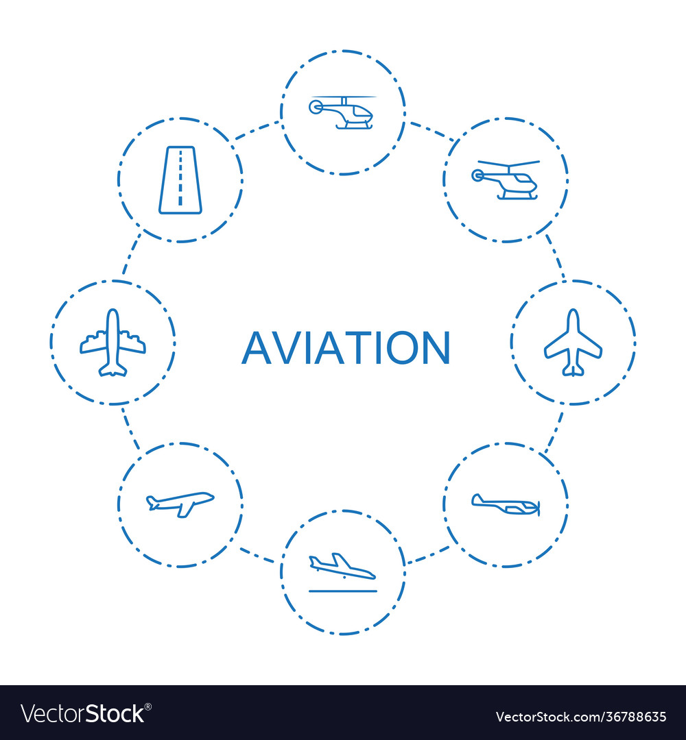 8 aviation icons Royalty Free Vector Image - VectorStock 8 aviation icons Royalty Free Vector Image - VectorStock