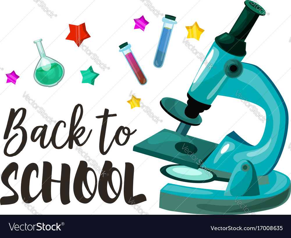 Back to school chemistry lesson poster Royalty Free Vector