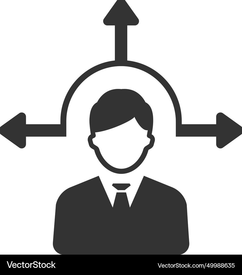 Beautifully designed business direction icon Vector Image