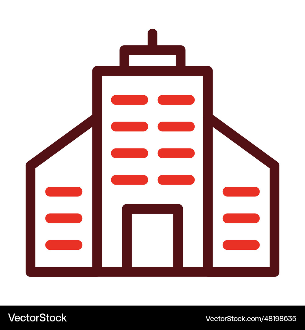 Building glyph two color icon for personal Vector Image