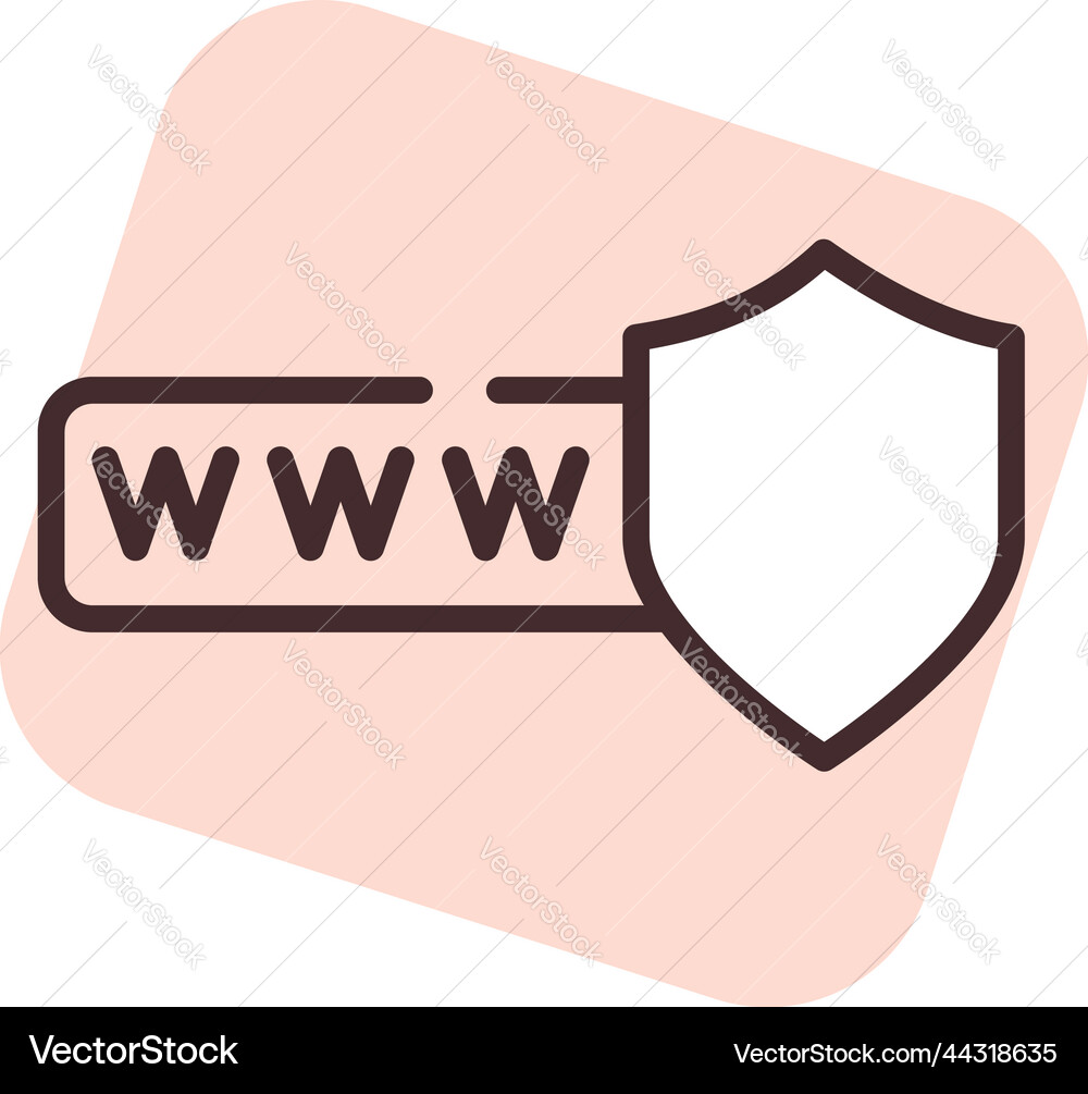Cyber security online on white background Vector Image