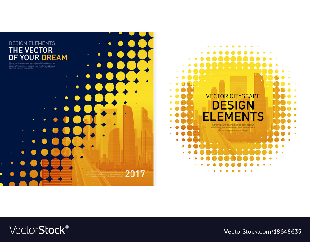 Design elements set for corporate graphic layout Vector Image