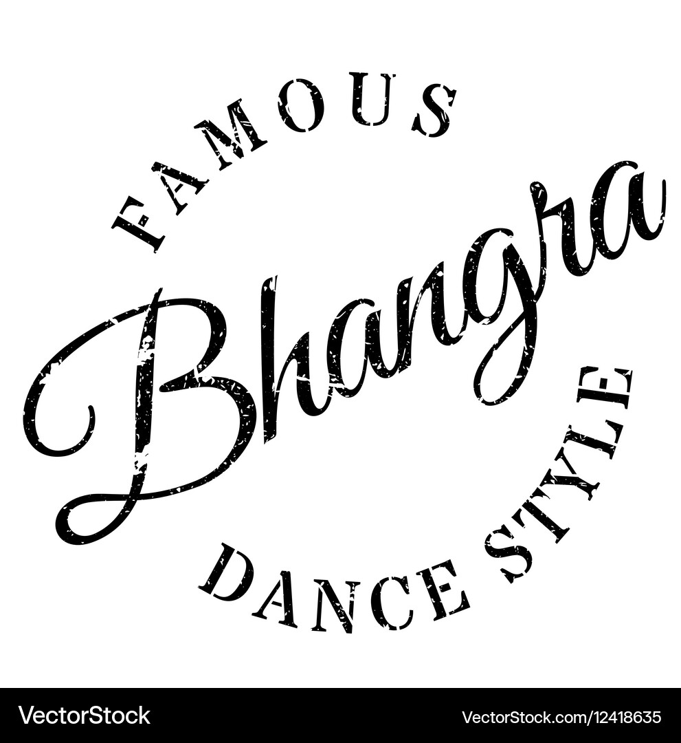 Famous dance style bhangra stamp Royalty Free Vector Image
