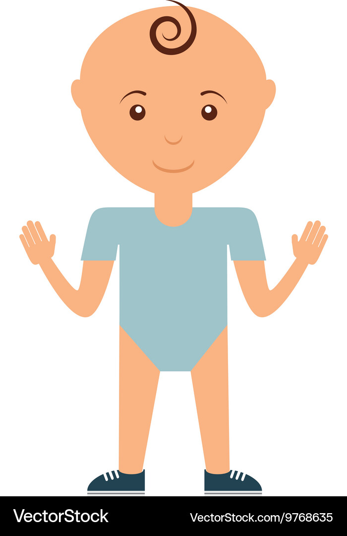 Little baby isolated icon design Royalty Free Vector Image