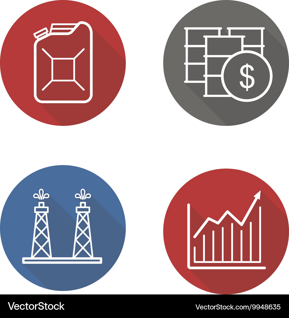 Oil industry icons Royalty Free Vector Image - VectorStock