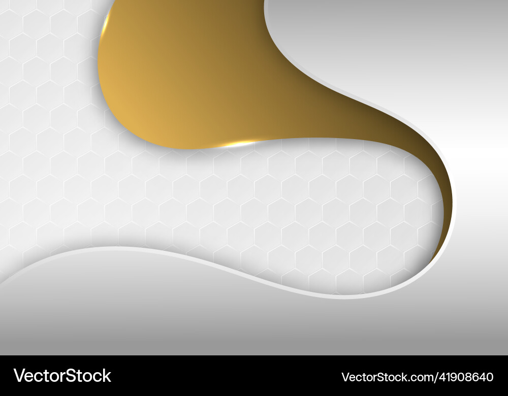 Abstract golden stripe template design with white Vector Image