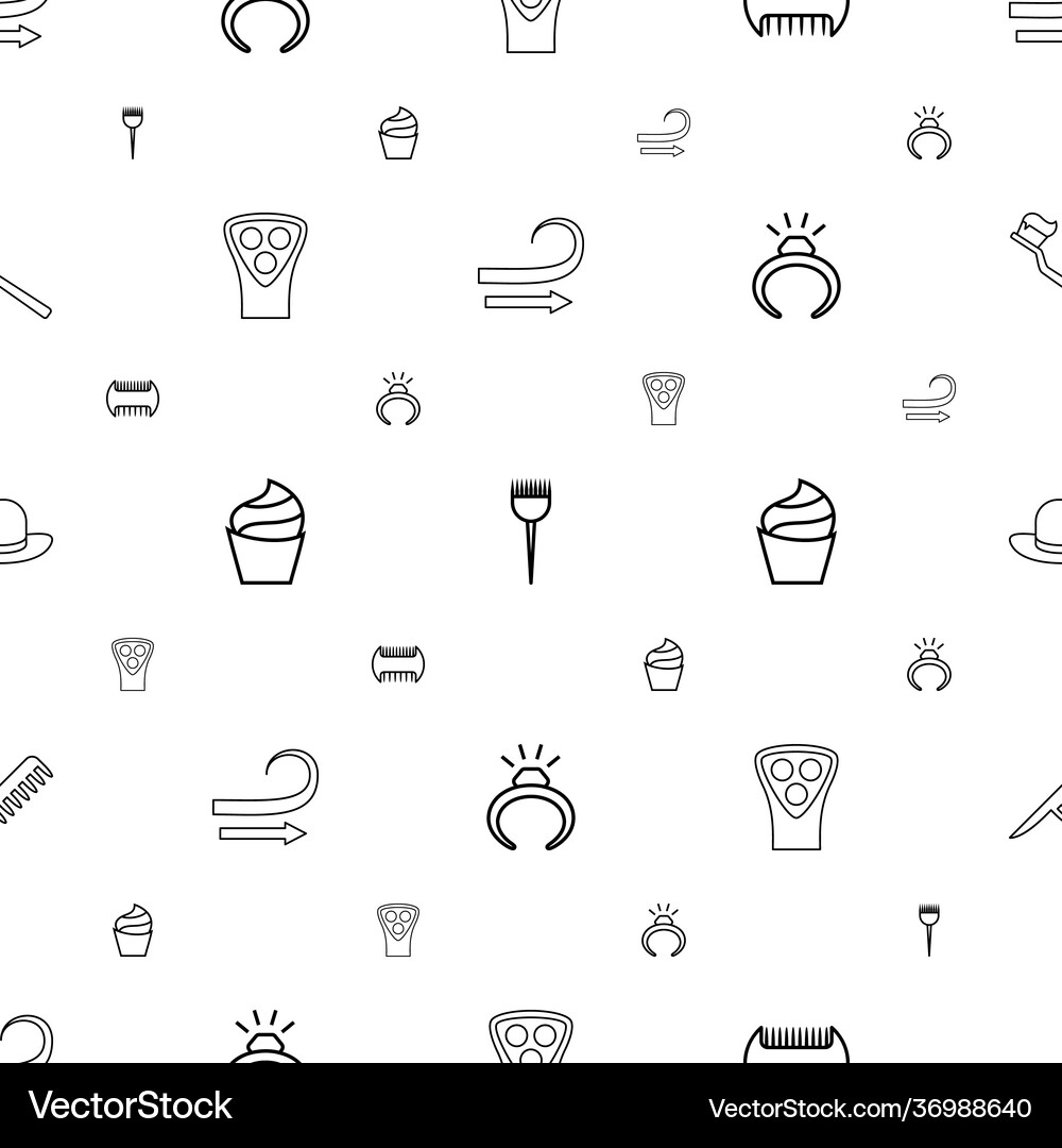 Beauty icons pattern seamless white background Vector Image