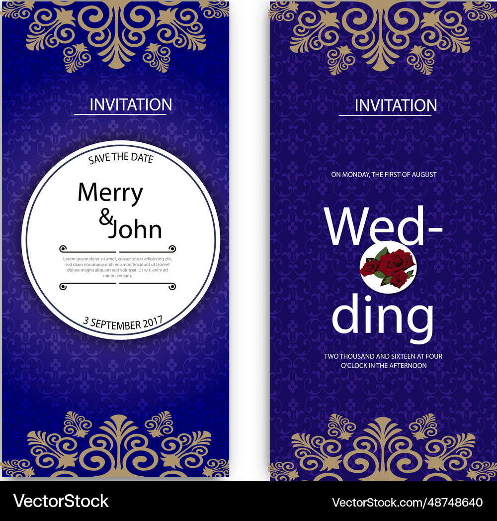 Free beautiful best invitation card template Vector Image