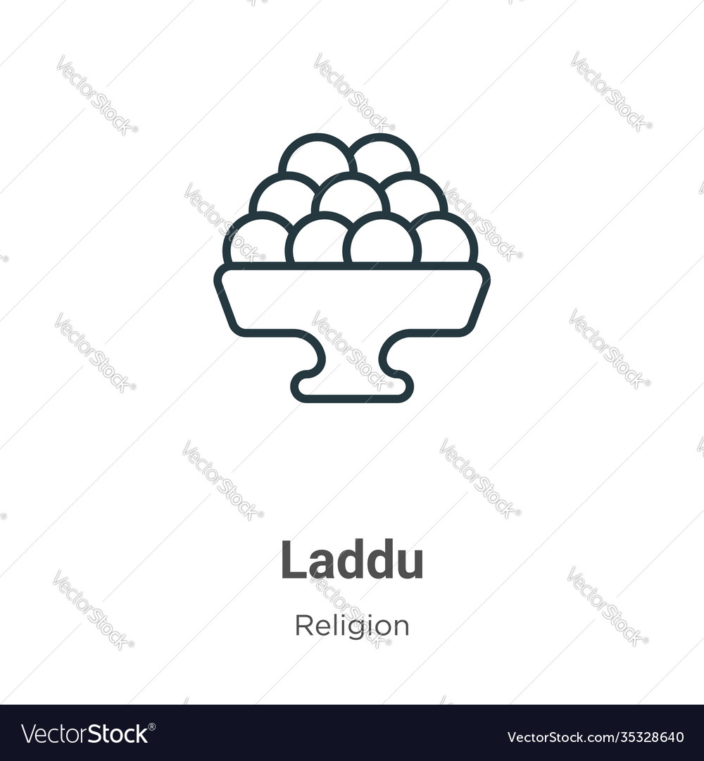 Laddu outline icon thin line black icon Royalty Free Vector Laddu outline icon thin line black icon Royalty Free Vector
