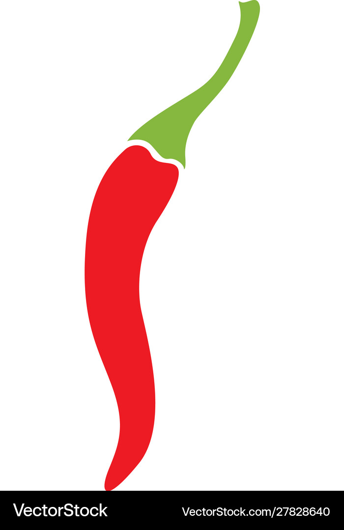 Red hot natural chili icon Royalty Free Vector Image