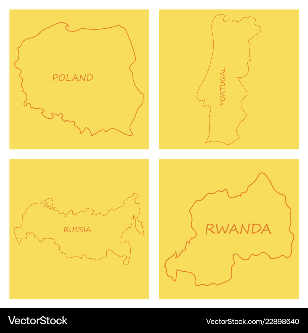 World map-countries in color on white background Vector Image