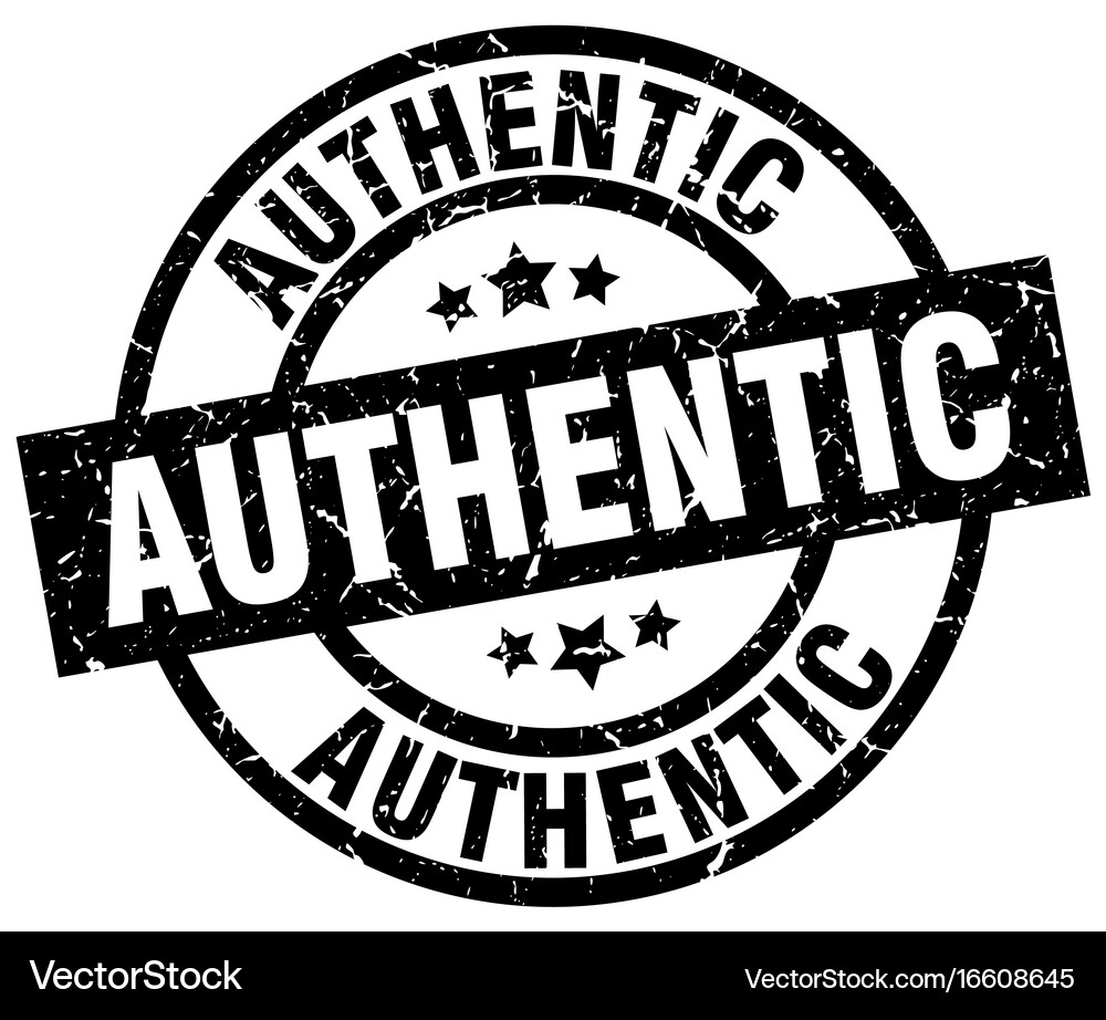 Authentic round grunge black stamp Royalty Free Vector Image