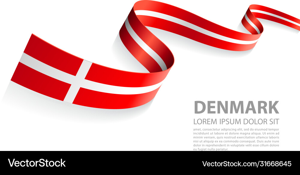 Banner with denmark flag colors Royalty Free Vector Image