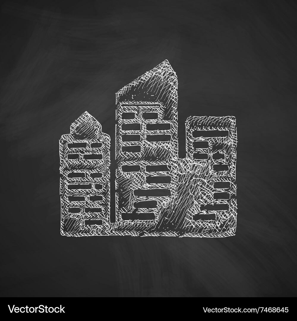 City skyscrapers icon Royalty Free Vector Image