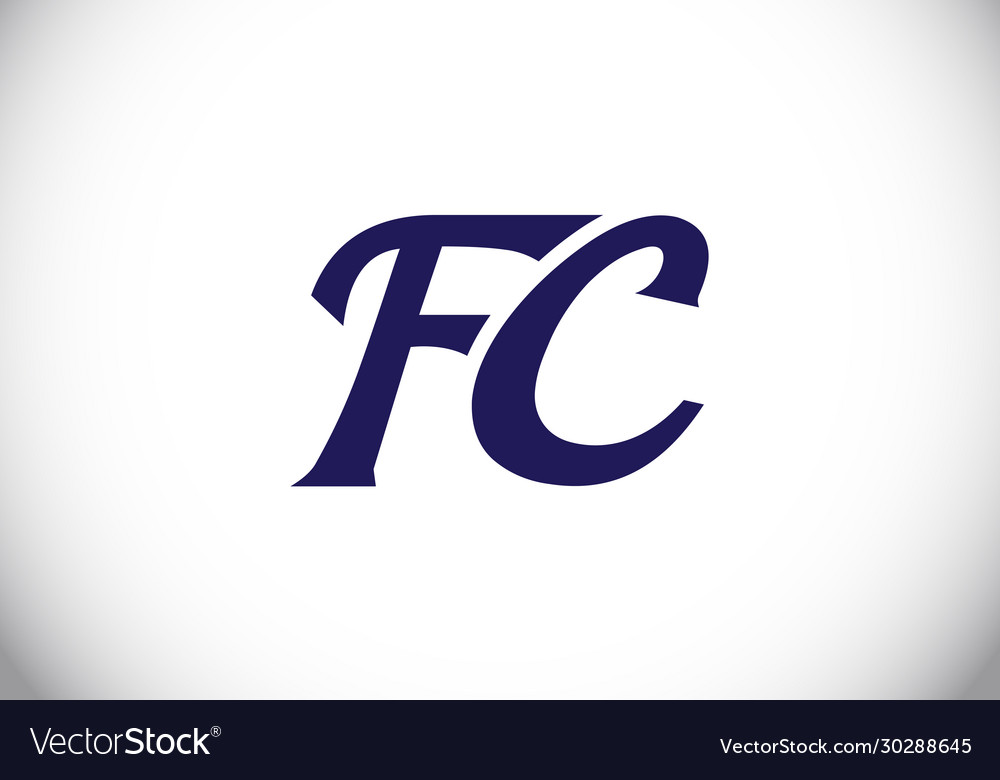 F c fc initial letter logo design template Vector Image