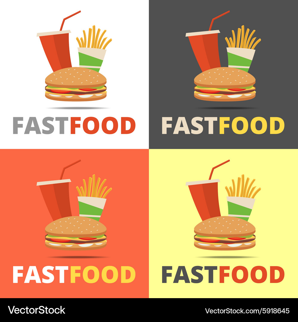 Vetor De Fast Food Modern Food Logo Design New Template