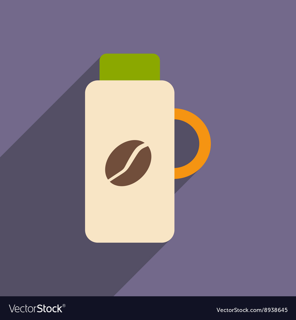 Flat with shadow icon and mobile application Vector Image